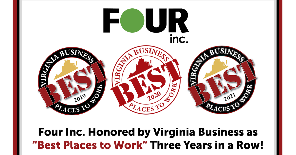 3rd Year in a Row: Four Inc. Named One of the 2021 Best Places to Work ...