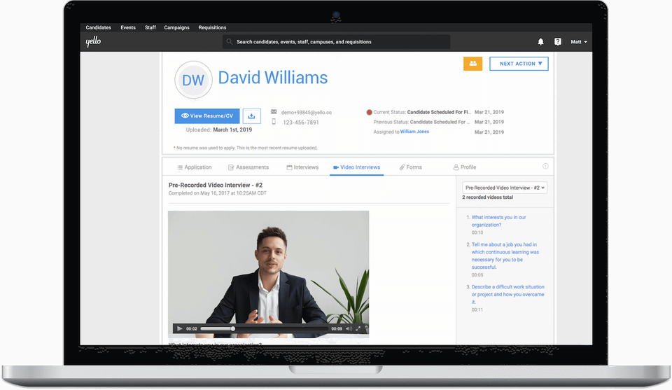 Yello Talent Acquisition Software - Four Inc.
